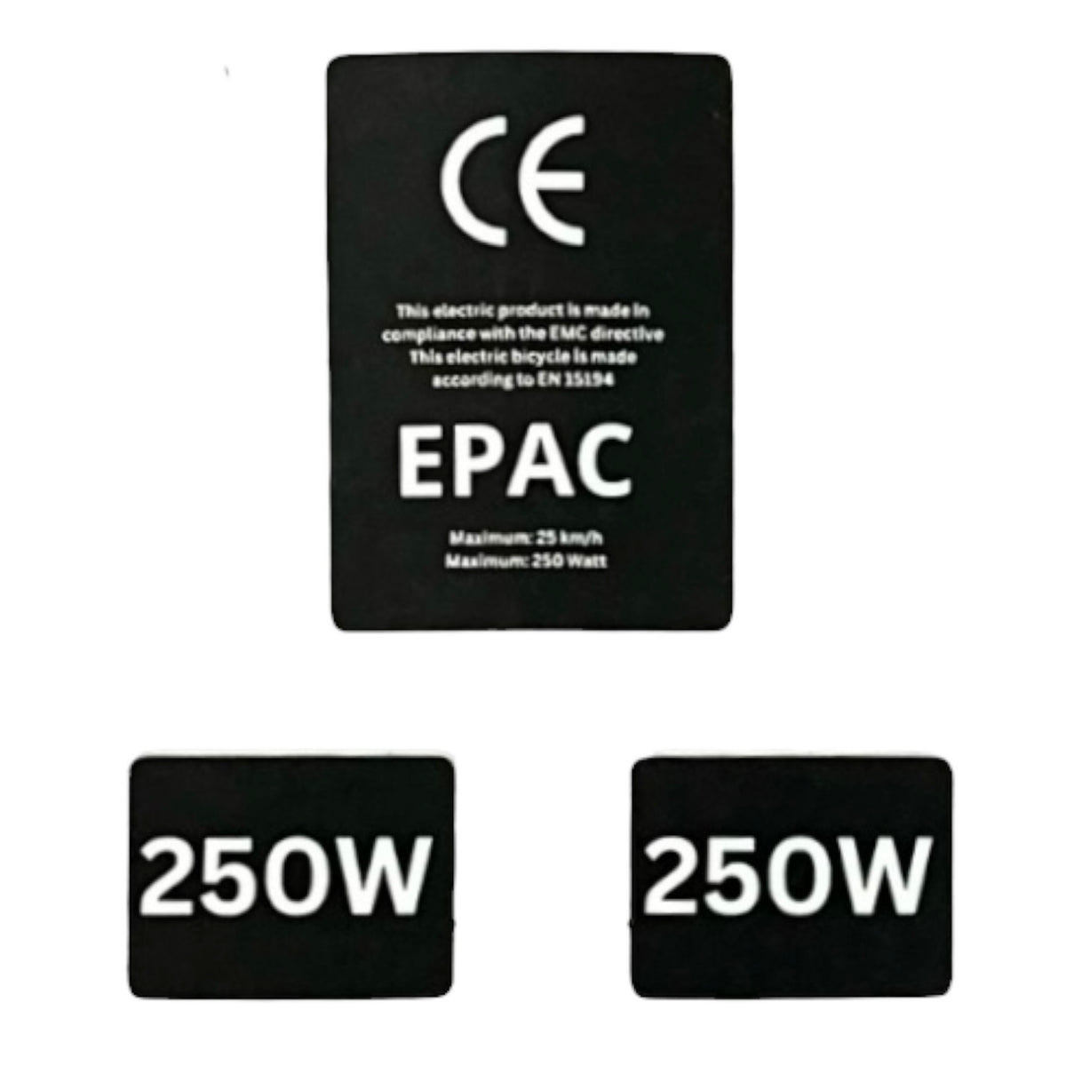 250W Sticker Set - 3 Pieces – Cooler King eBikes